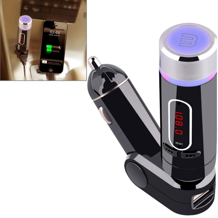 FM28B เครื่องส่งสัญญาณ FM ในรถยนต์บลูทู ธ ที่ถอดออกได้พร้อมรีโมทคอนโทรล ...