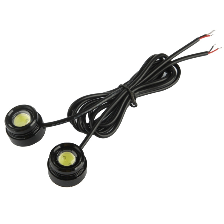 2x 1.5W Waterproof Eagle Eye Light White LED Light for Vehicles, Cable ...
