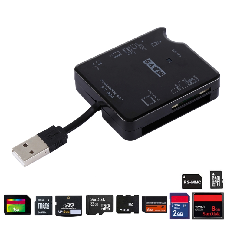 MAYS CR-500 Hi-Speed Card Reader / Writer, Built in USB 2.0 Interface ...