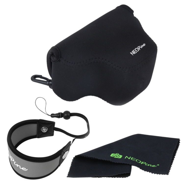 NEOpine Neoprene Soft Triangle Camera Bag + Hand Strap + Cleaning Cloth ...