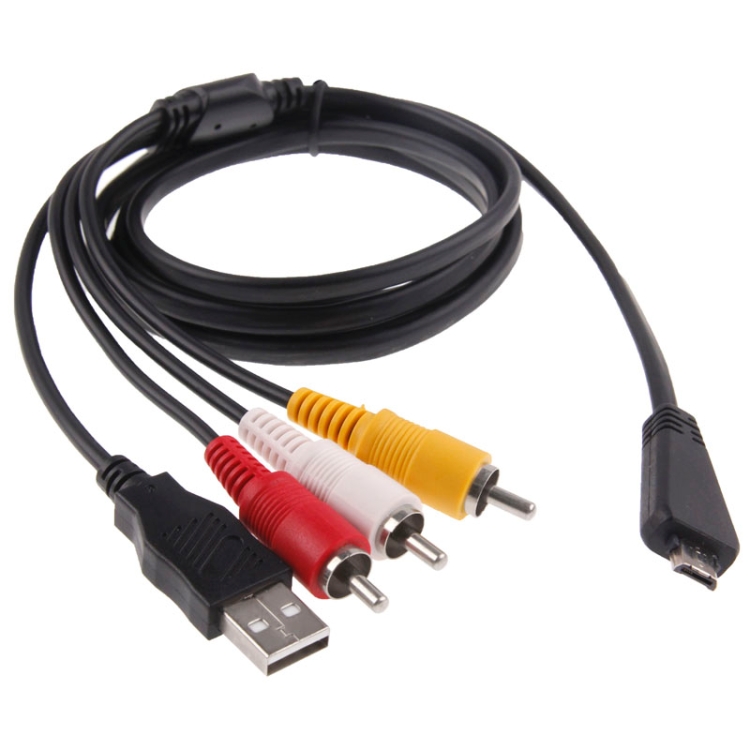 Digital Camera USB + AV Cable for Sony MD3 / DSC-W350 / W350D / W360 ...