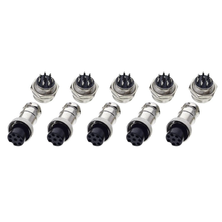 DIY 16mm 8-Pin GX16 Aviation Plug Socket Connector (5 Pcs in One ...