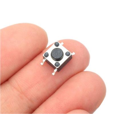 100 pcs PA66 DC 12V 50mA Tact Switch, Size: 6 x 6 x 4.3mm