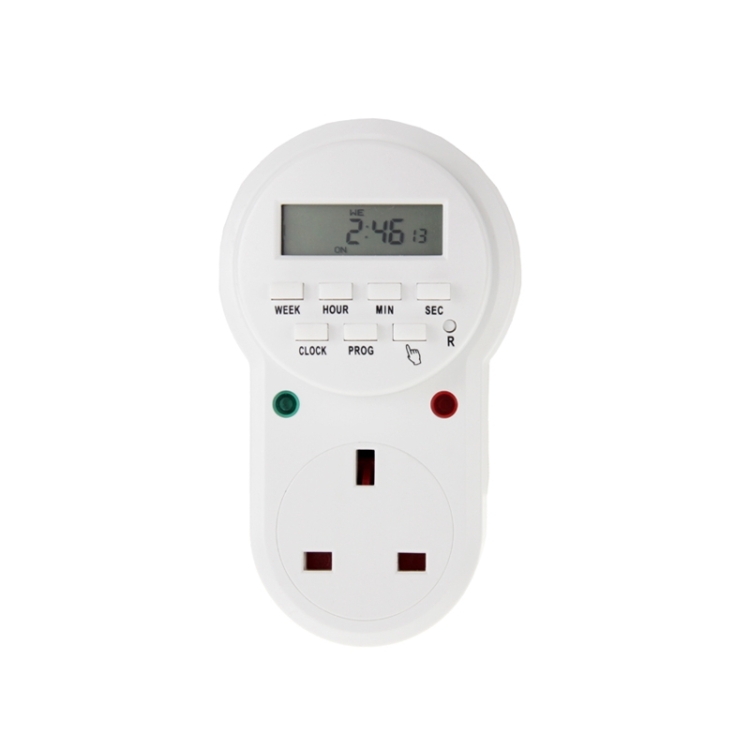 ETE-63A UK Plug Electronic Programmable Timer Switch Weekly Digital Timer