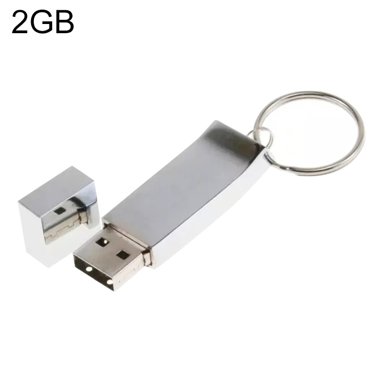 Disco flash USB 2.0 estilo llavero metálico (2GB)