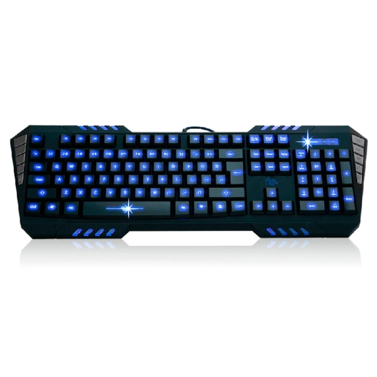 AULA Series USB Wired Backlit Blue Gaming Keyboard with Custom ...