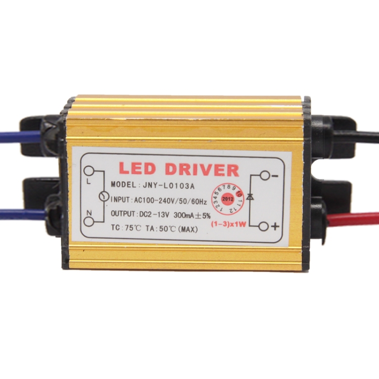 LED Driver with 2Pin JST Connector Cable for (1-3) x 1W LED Floodlight ...