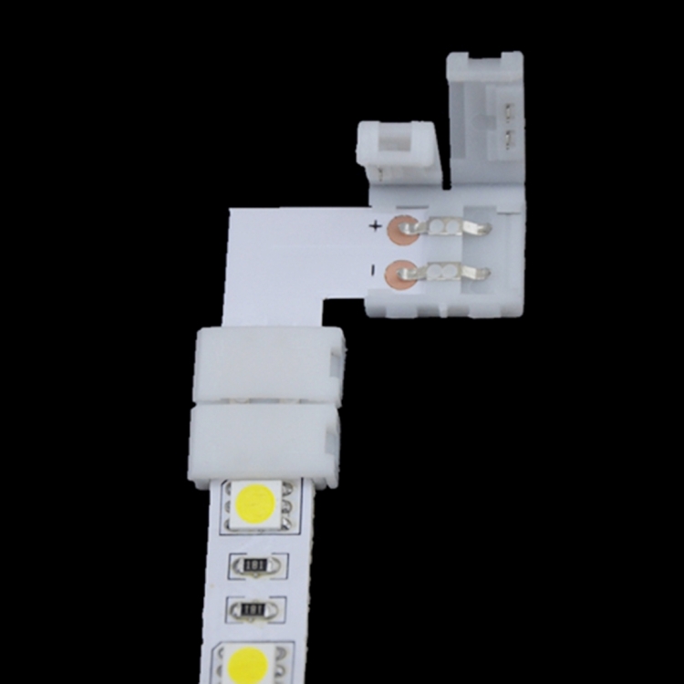 10 PCS 8mm 2 Pin L Type PCB FPC Board Splitter Connector for SMD 3528 ...