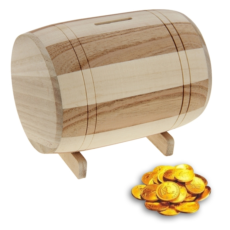 Cute Drum Design Wooden Money Box