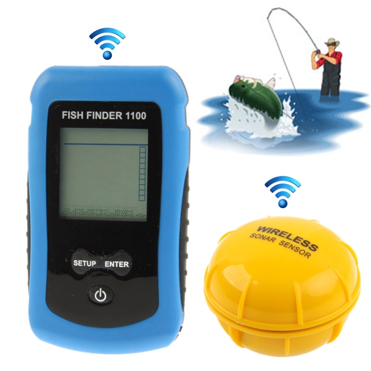RF Wireless Fish Finder Color LCD Screen Display with Sonar Sensor ...