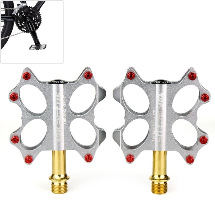 KACTUS Bike MTB BMX Platform Flat Pedals CNC Gold-plating Stainless ...
