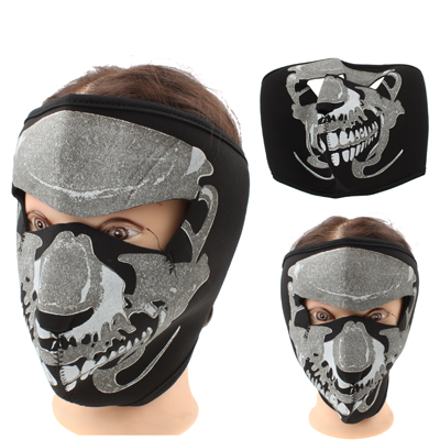Airsoft Wargame Skull Neopren Full Face Motorcycle Mask(Black)