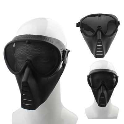 Plastic Full Face Guard Mask with Mesh Goggles for Outdoor Survival ...