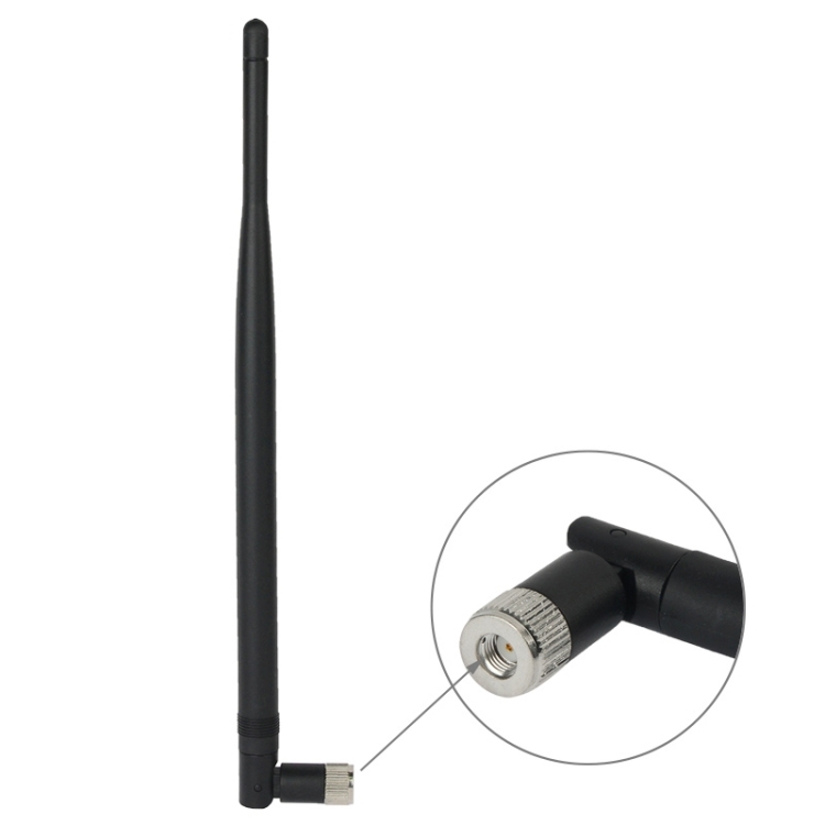 Antena de red inalámbrica RP-SMA de 7dBi (negra)