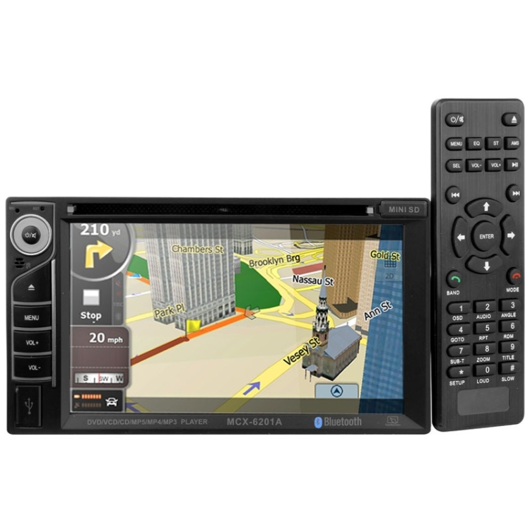 MCX-6202A 6.2 inch Touch Screen Car DVD Player with Remote Control, Built-in TV System ...