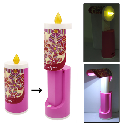 LED Mood Light / Lamp with Step-down Charging & Small Night Light(Magenta)