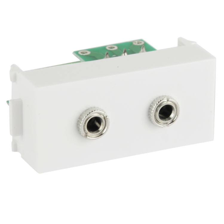 Wall Plate Insert - 3.5mm Dual Female Jack