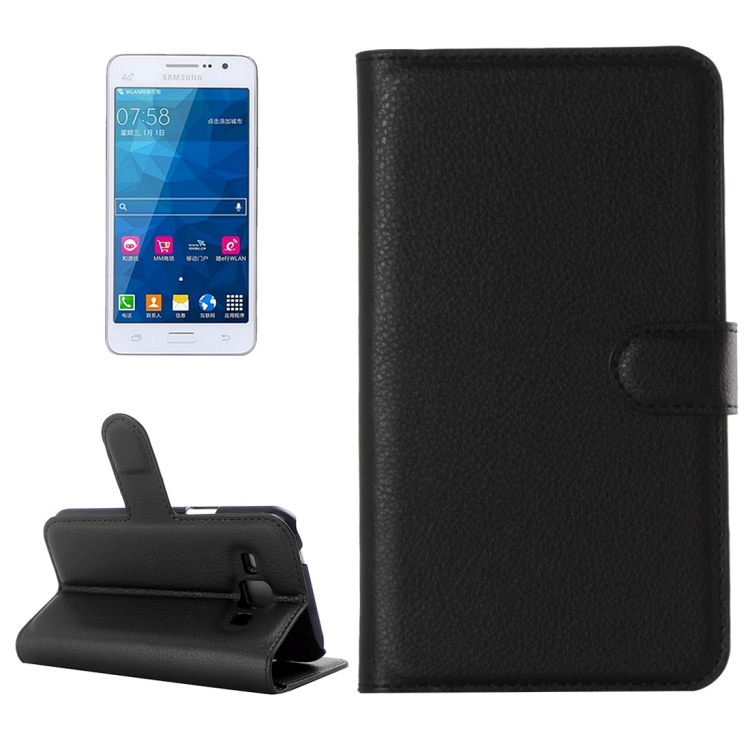 สำหรับ Galaxy Grand Prime / G530 เนื้อลิ้นจี่ซองหนังพลิกแนวนอนพร้อมที่ ...