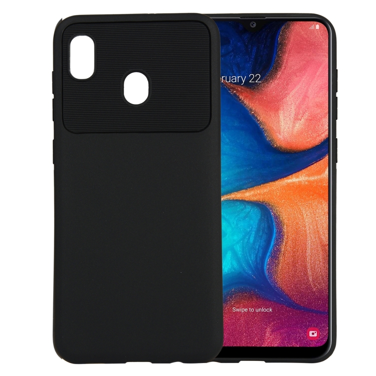 Beetle Series Shockproof TPU Case for Galaxy A20 (Black)