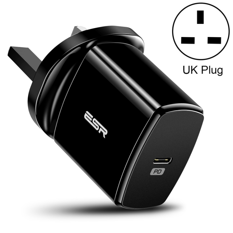 ESR 18W 1PD Plug Travel Wall Charger Adapter, ปลั๊ก UK