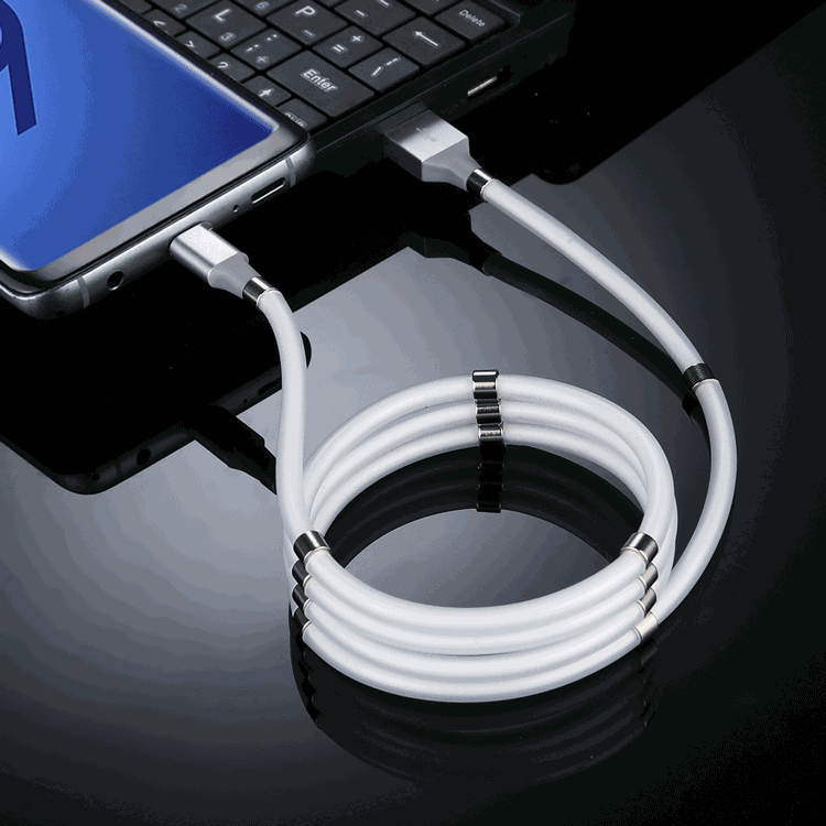 USB เป็น USB-C / Type-C Luminous Magnetic Attraction Data Cable, ความ ...