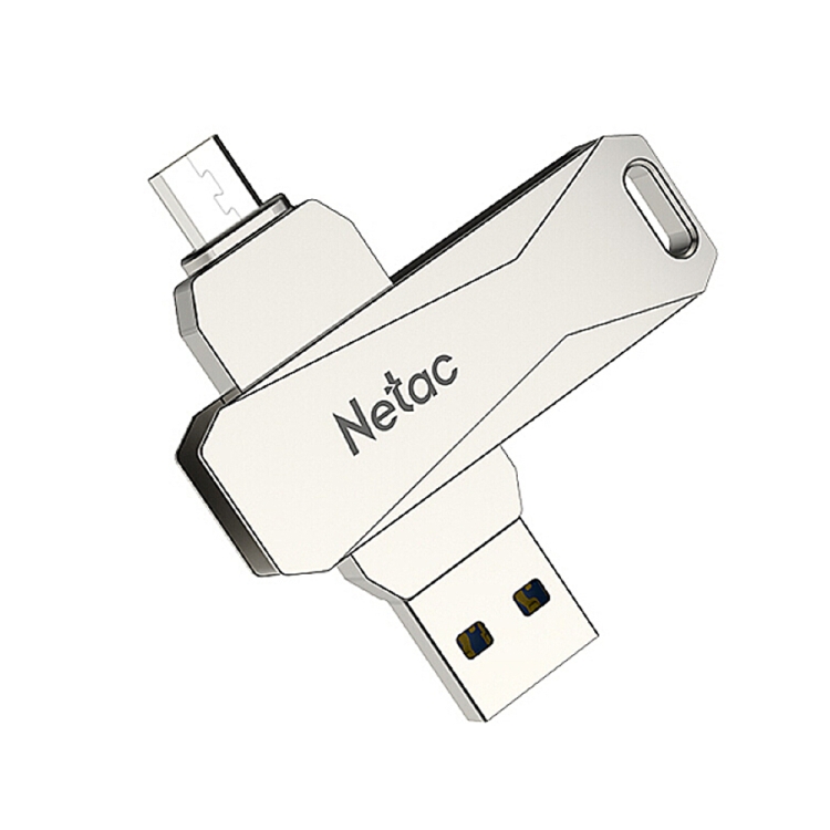 Netac U381 16GB Micro USB + USB 3.0 360 Degrees Rotation Zinc Alloy ...