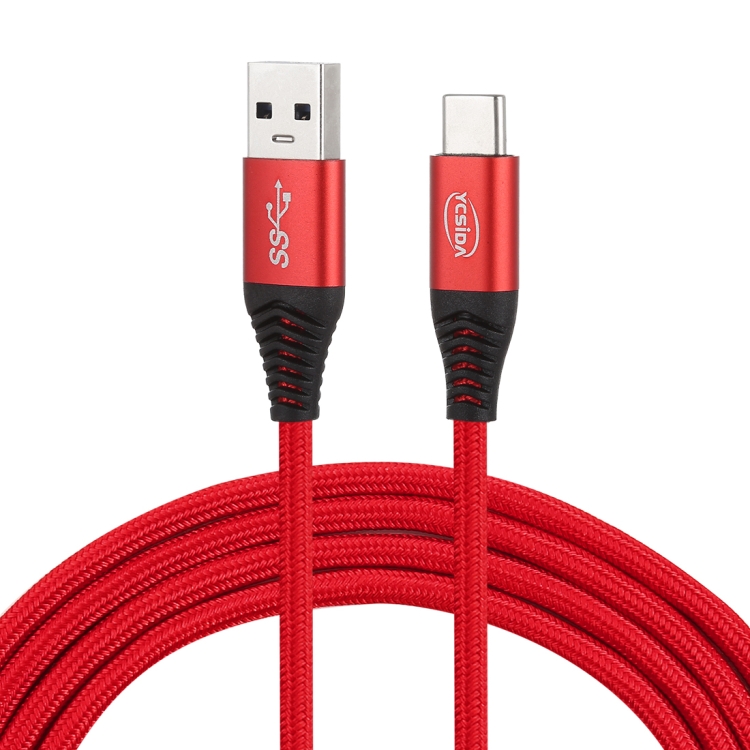 1.2m Nylon Braided Cord USB to Type-C Data Sync Charge Cable with 110 ...