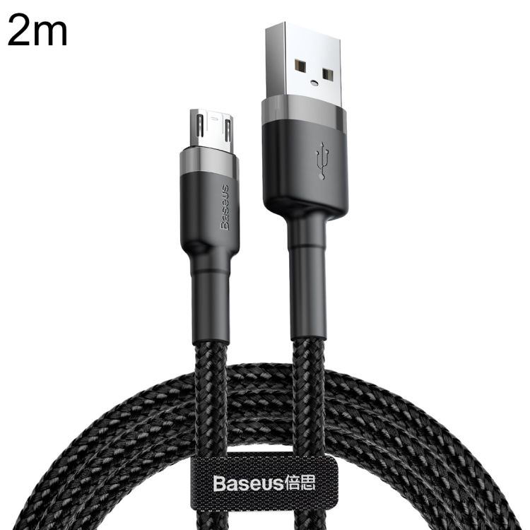 Baseus 2m 1.5A USB to Micro USB Cafule Double-sided Insertion Braided ...