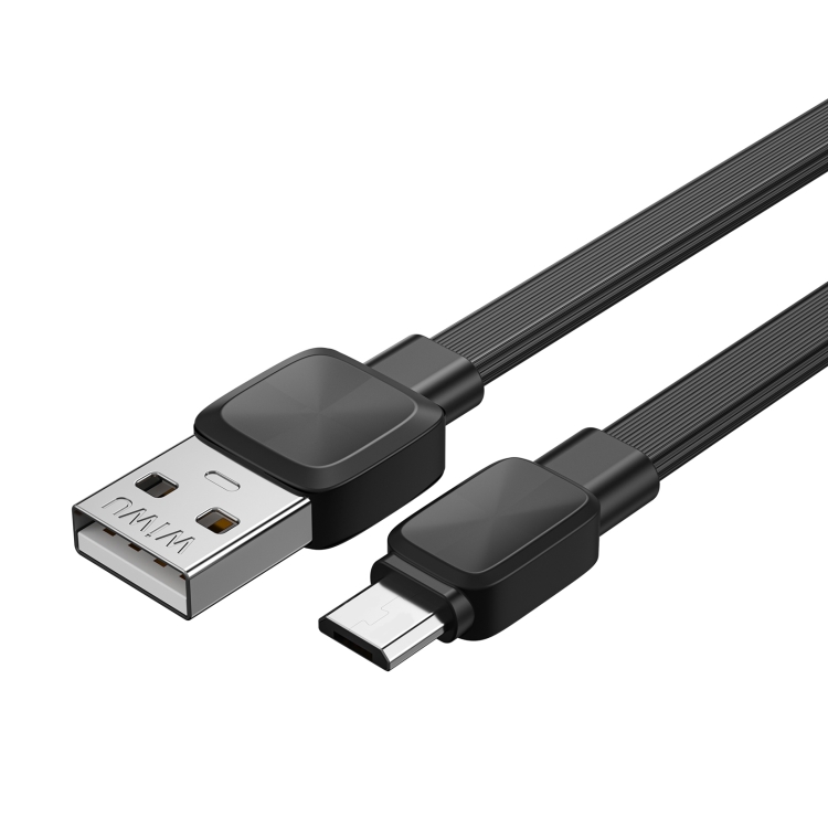 WIWU Bravo Series Wi-C003 USB to Micro USB 2.4A สายชาร์จข้อมูล (สีดำ)