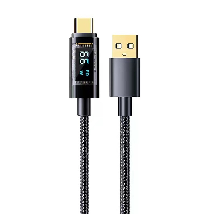 Mutural Li-CC007 1.2 ม. 66W จอแสดงผลดิจิตอลโปร่งใส USB เป็นสายชาร์จ ...