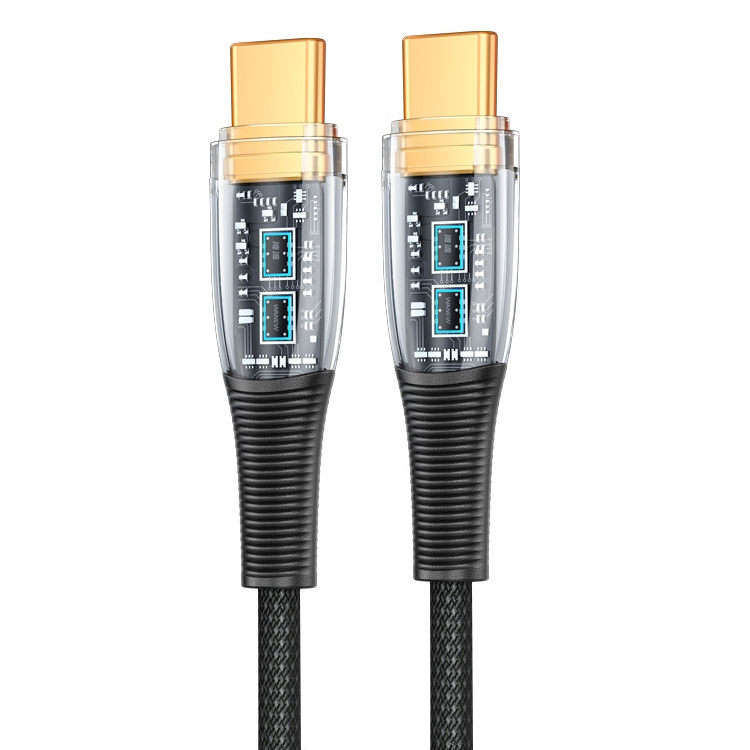 Mutural Li-CC009 1.2m 100W Transparent USB-C / Type-C to Type-C ...