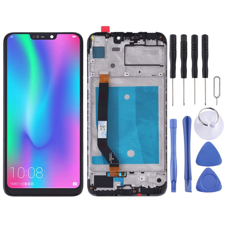 Huawei Honor 8C 디지타이저 전체 조립용 OEM LCD 화면(프레임 포함)(검은색)
