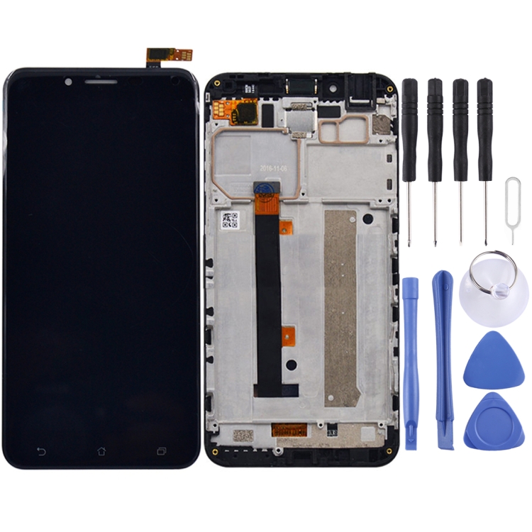 Asus Zenfone 3 Max ZC553KL/X00D 디지타이저 전체 어셈블리(프레임 포함)용 OEM LCD 화면(검정)