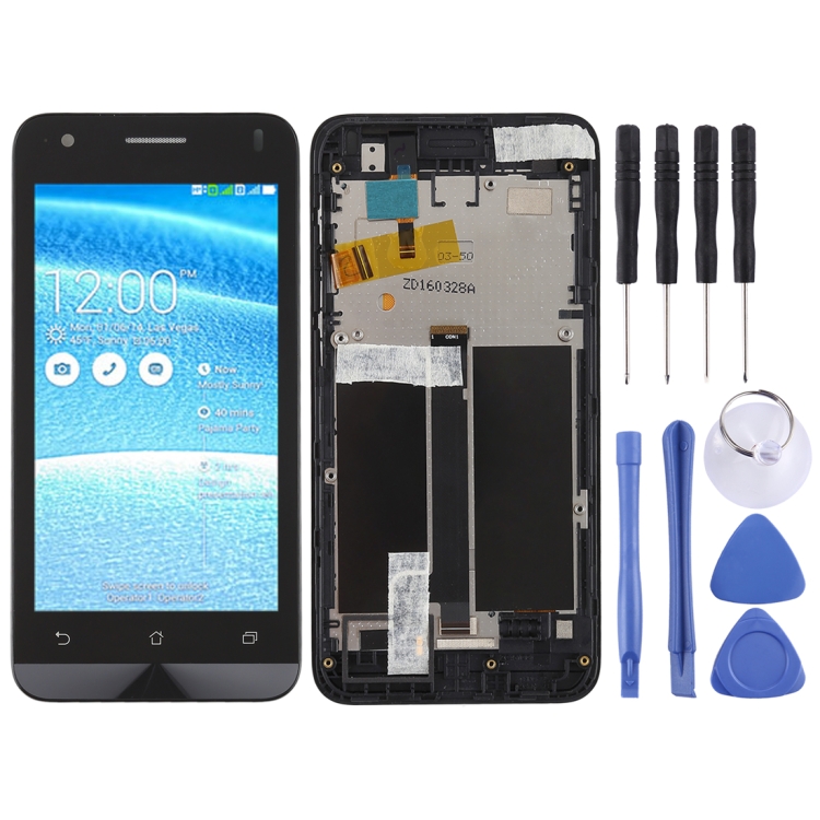 Asus Zenfone C ZC451CG 디지타이저 전체 어셈블리(프레임 포함)용 OEM LCD 화면(검정)
