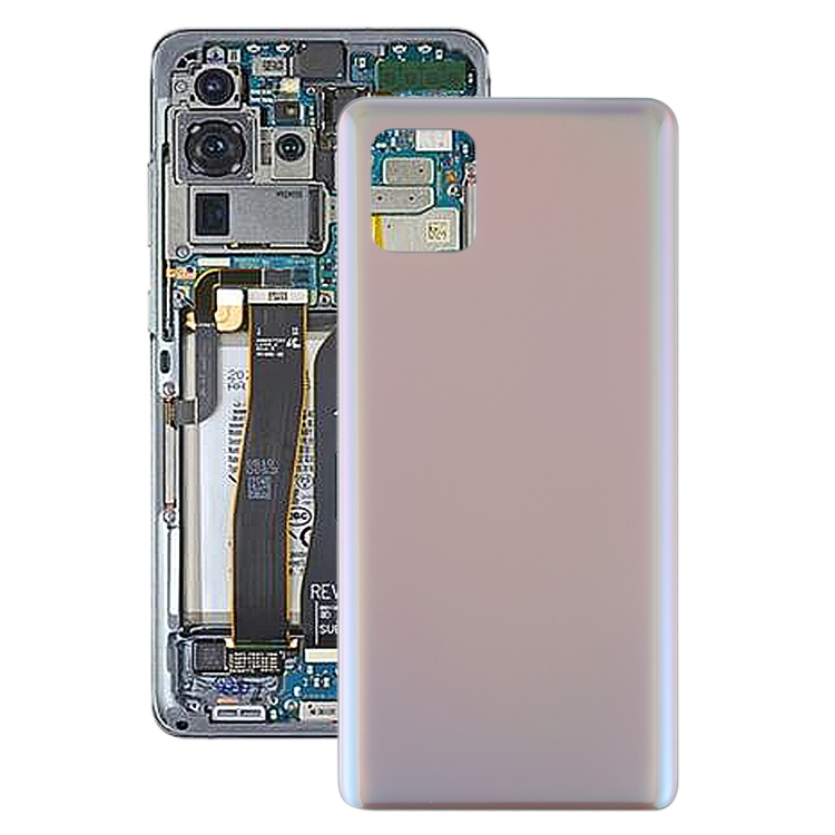 สำหรับ Samsung Galaxy A91 ฝาหลังแบตเตอรี่ (สีเงิน)