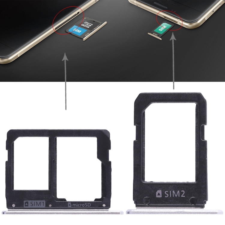 ถาดใส่ซิมการ์ด 2 ถาด ถาดใส่การ์ด Micro Sd สำหรับ Galaxy A5108 A7108