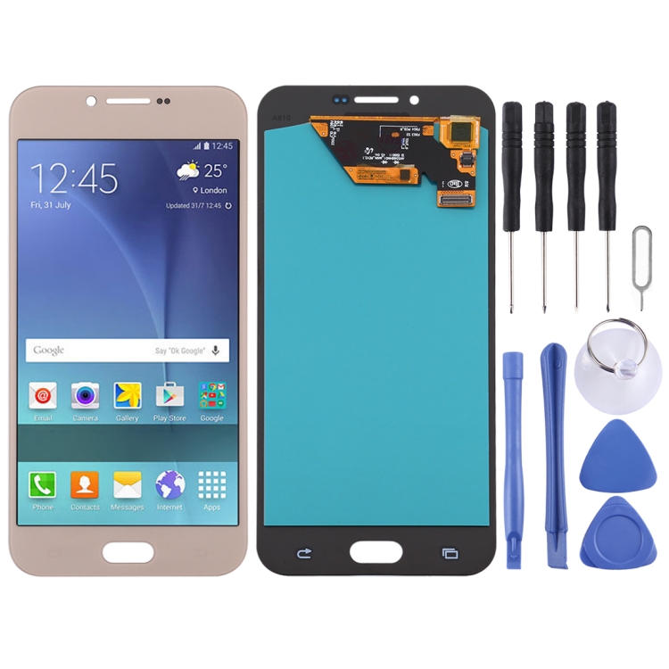 Samsung Galaxy A8(2016) / SM-A810용 OLED LCD 화면(디지타이저 전체 어셈블리 포함)(골드)