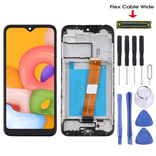 LCD Screens - OEM LCD Screen (Flex Cable Wide) for Samsung Galaxy A01 ...