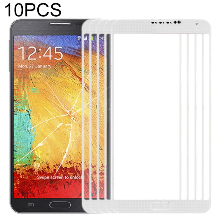 สำหรับ Samsung Galaxy Note III / N9000 10 ชิ้นหน้าจอด้านนอกกระจกเลนส์ ...