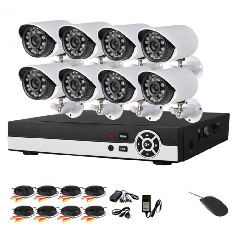 szsinocam 8CH Analog DVR 8 x 600TVL IP66 Waterproof Camera Kit, Support ...