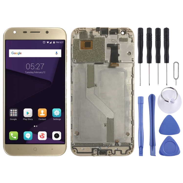 ZTE Blade A6/A6 Lite A0622 A0620 디지타이저 전체 어셈블리(프레임 포함)용 OEM LCD 화면(골드)