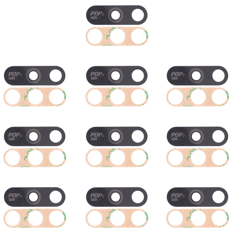 สำหรับ Tecno Pop 2 Plus BA2, RB8S 10 ชิ้นเลนส์กล้องด้านหลัง