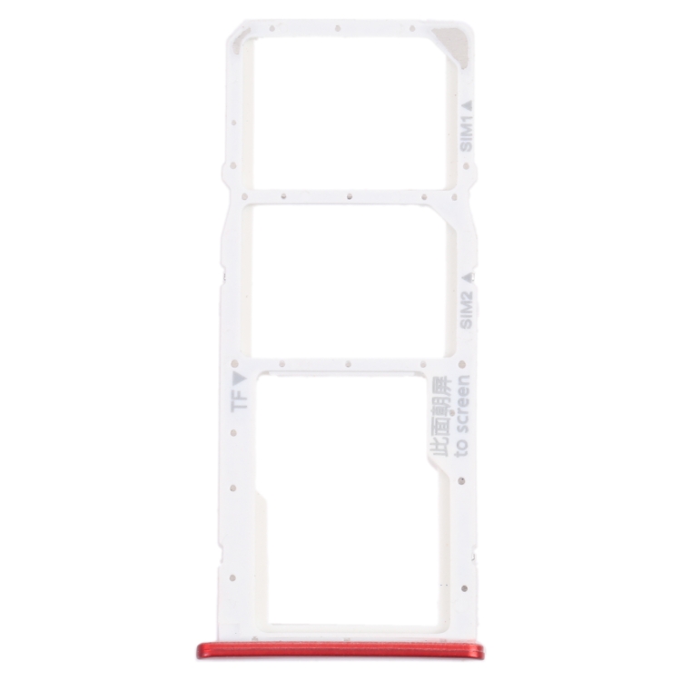 SIM Card Tray + SIM Card Tray + Micro SD Card Tray for Honor 7C (Red)
