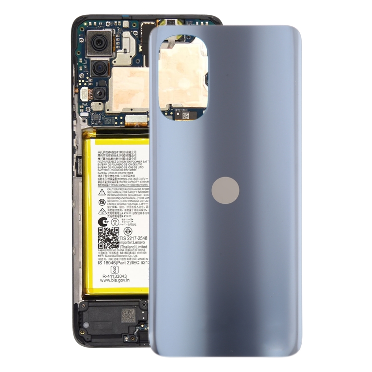 สำหรับ Motorola Moto G52 ฝาหลังแบตเตอรี่เดิม (สีเทา)