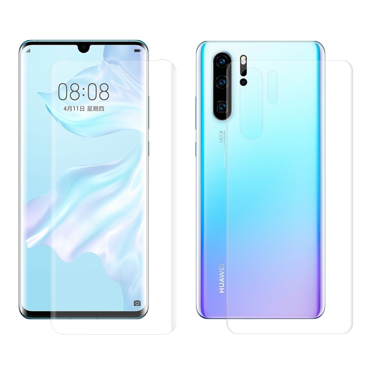 ENKAY Hat-Prince 0.1mm 3D 전체 화면 보호기 방폭형 하이드로 겔 필름 전면 + Huawei P30 Pro 용 후면