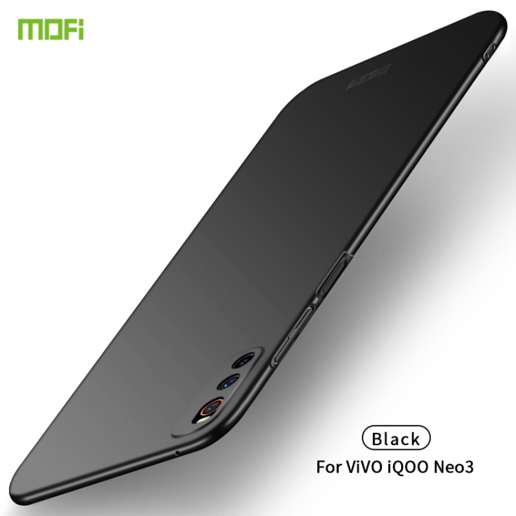 สำหรับ Vivo iQOO Neo 3 MOFI Frosted PC เคสแข็งบางเฉียบ (สีดำ)