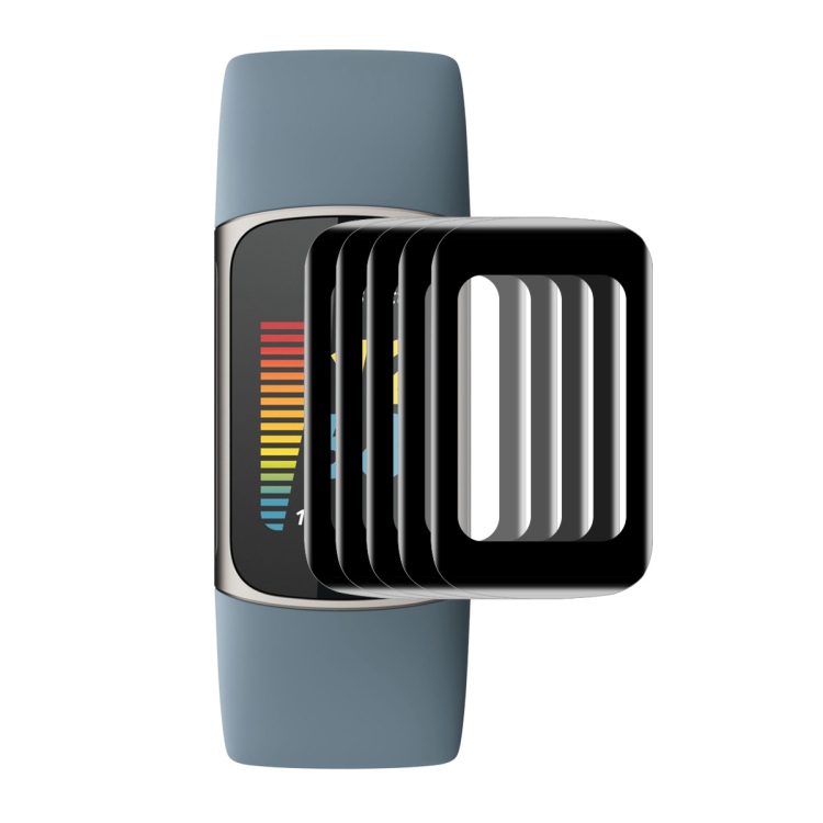 Fitbit Charge 용 10 PC 5 Enkay Hat-Prince 3D 곡선 가장자리 전체 적용 범위 소프트 PC ...