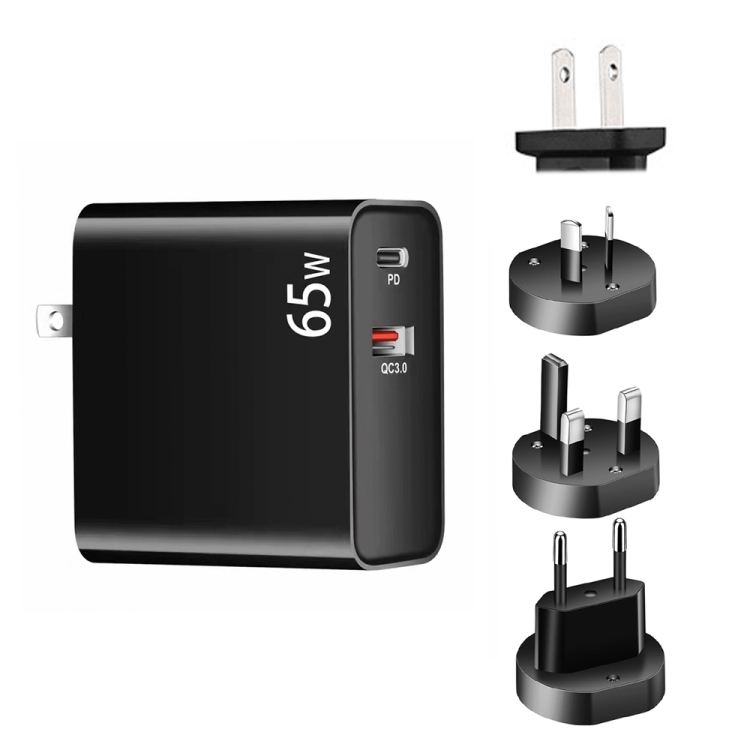 PD-65W USB-C / TYPE-C + QC30 อะแดปเตอร์ชาร์จแล็ปท็อป USB, ปลั๊ก AU ...