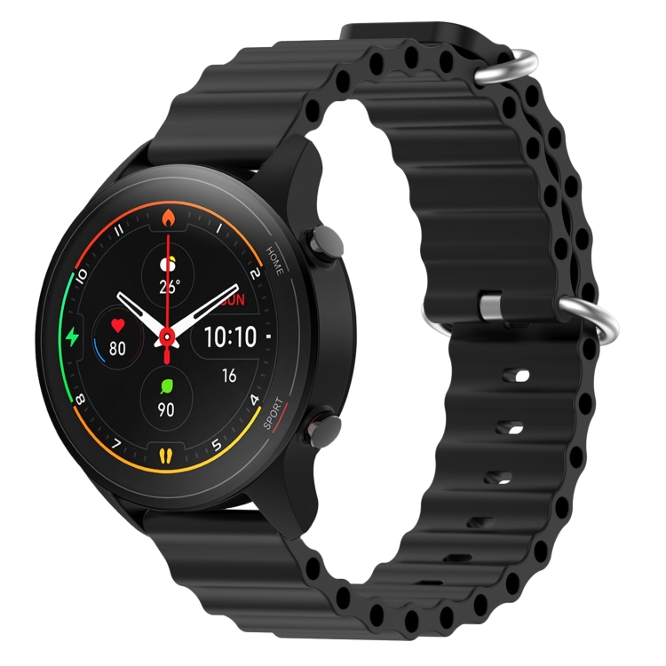 สำหรับ Xiaomi MI Watch S1 Pro 22mm สายนาฬิกาซิลิโคนสีทึบสไตล์มหาสมุทร ...