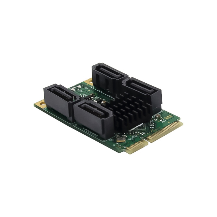 ST549 MINI PCI-E ถึง 4 พอร์ต SATA3.0 การ์ดเอ็กซ์แพนชันสำหรับเดสก์ท็อป